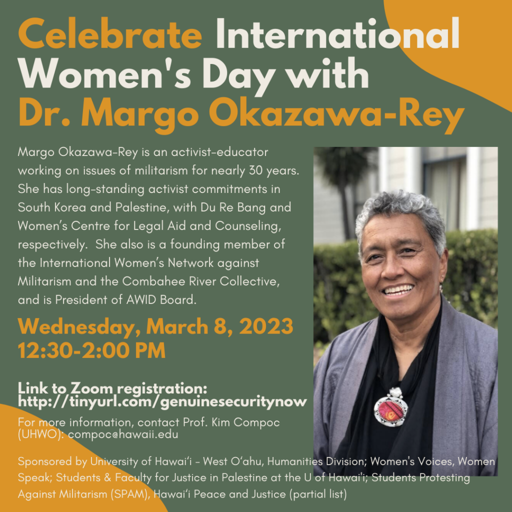 Celebrate International Womenʻs Day with Dr. Margo Okazawa-Rey ...